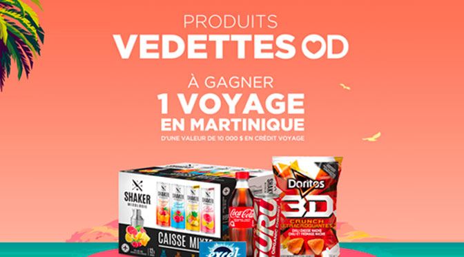 Concours produits vedettes Couche-Tard OD Martinique - Concours du Jour