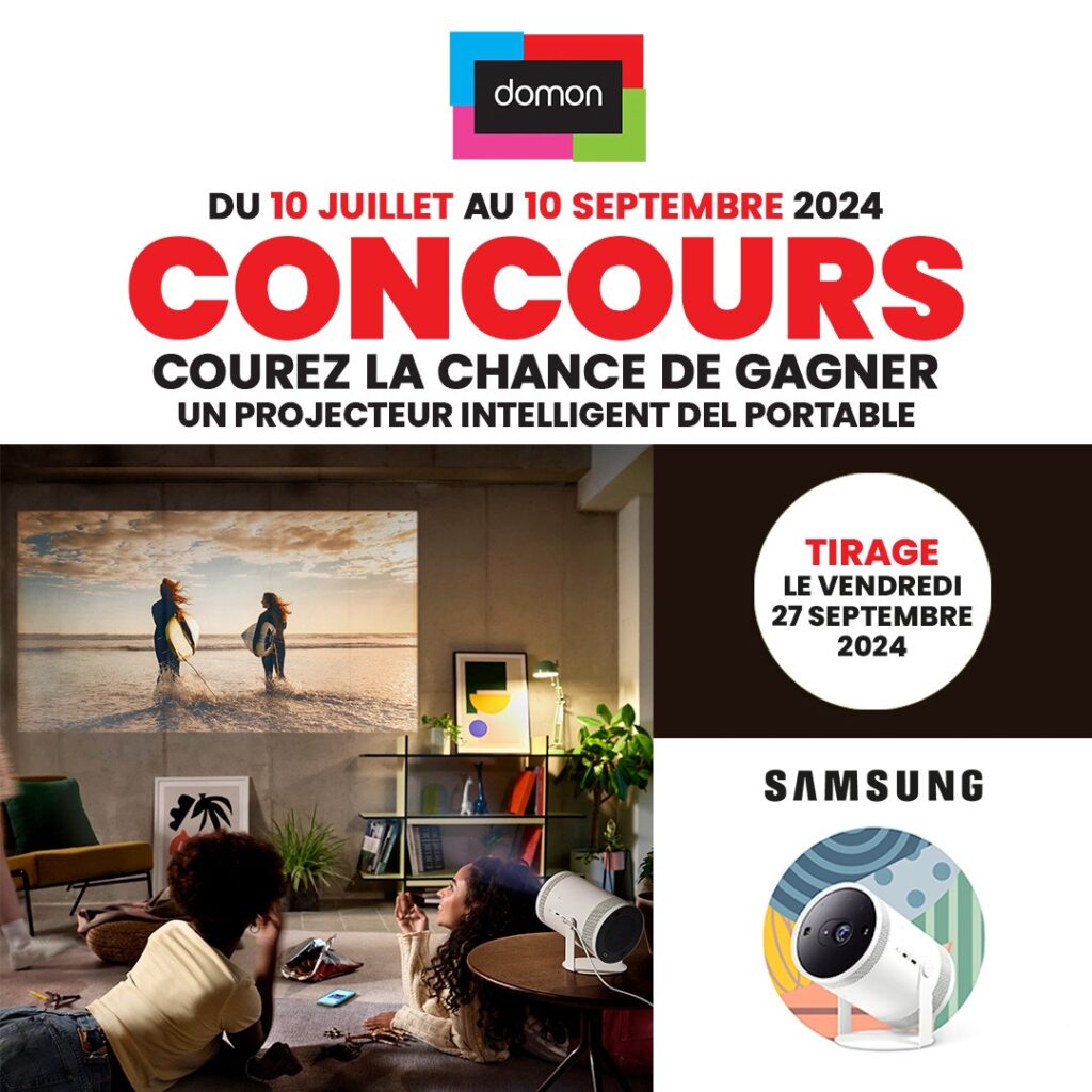 Terminé: Gagnez un projecteur Samsung avec le concours Domon!