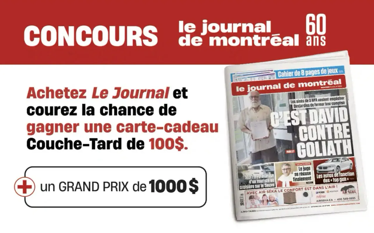 Terminé: Concours du Journal de Montréal 60 ans